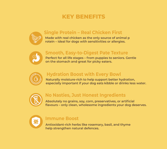 Chicken Pate Wet Food for Dogs & Puppies | Bruno's Wild Essentials